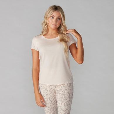 Tavi Cap Sleeve Tee- Dune – Pure Barre Bethesda